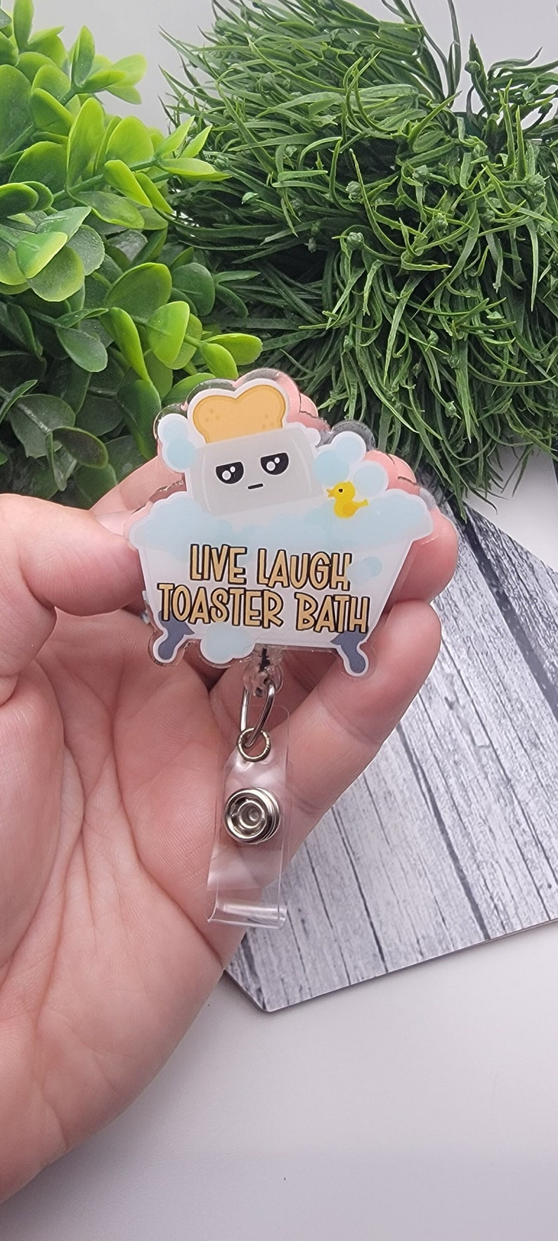 Live, Love, Toaster Bath Badge Reel - Etsy