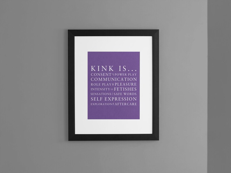 Kink Is... Art 5x7 Print Sexy Kinky BDSM Wall Art - Etsy