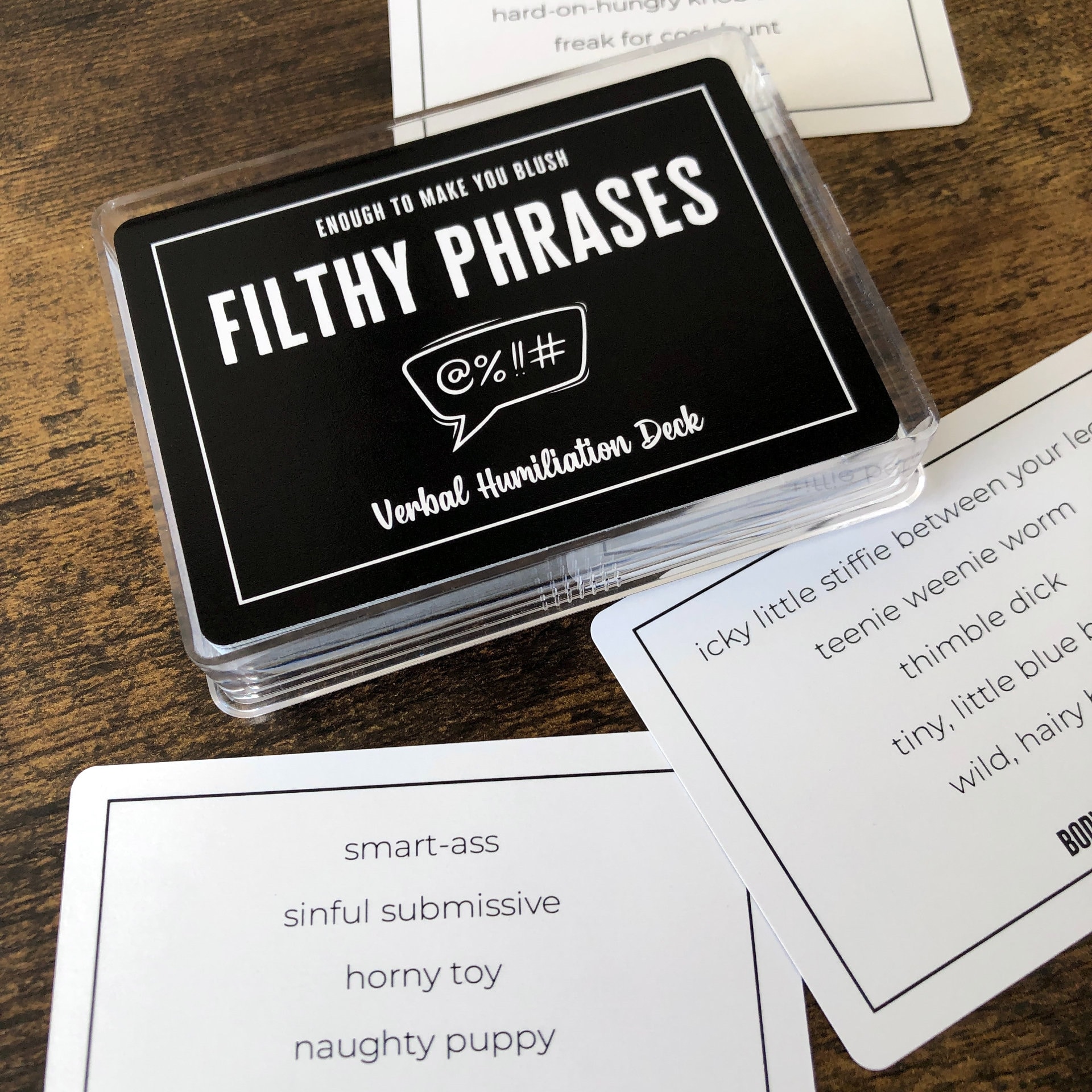 Filthy Phrases Verbal Humiliation Deck Updated Design Kinky Bdsm