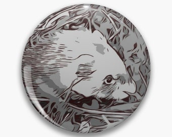 Ermine Enamel Pin Weasel Pin Ferret Pin Cute Animal Pin Minimalist Pin ...