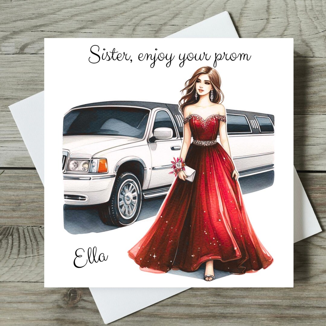 Daughters Prom Card Personalised Goddaughter Granddaughter Niece Sister ...