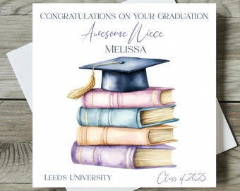 Personalised Graduation Card Female Daughter Great Granddaughter ...