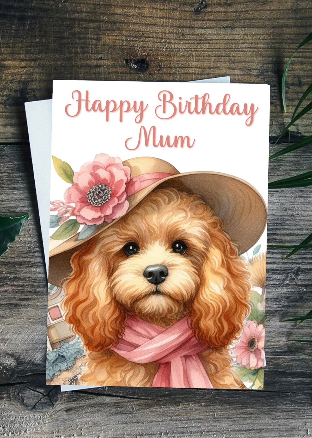 Cockapoo Birthday Card Personalised Cockerpoo Dog Mum Nan Aunt Friend ...
