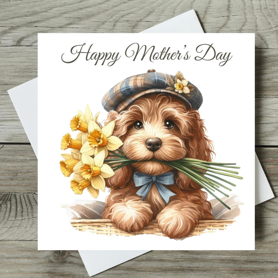 Cockapoo Mother’s Day Card Cockapoo Dog, Greetings Card for Dog Mum - Etsy