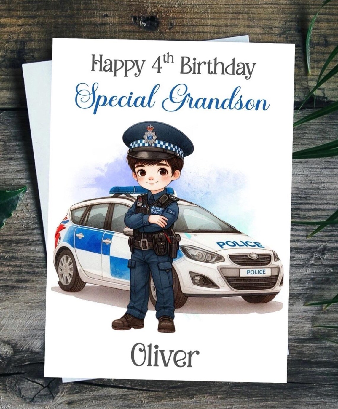 Boys Birthday Card Policeman Personalised Son Godson Grandson Nephew ...