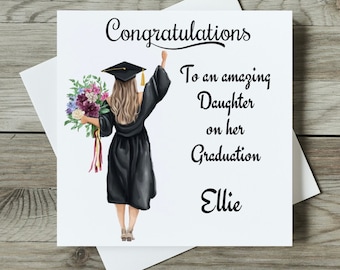 Personalised Graduation Card Female Daughter Great Granddaughter ...