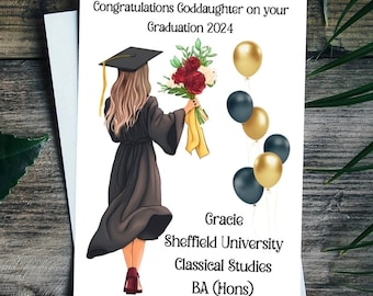 Personalised Graduation Card Female Daughter Great Granddaughter ...