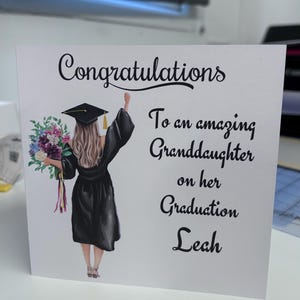 Graduation Card Personalised Daughter Granddaughter Goddaughter ...