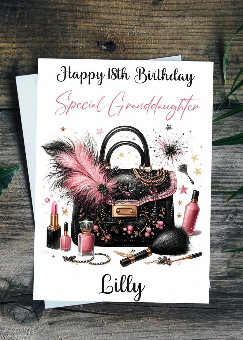Personalised Birthday Card 18th 21st Daughter Goddaughter Grandaughter ...