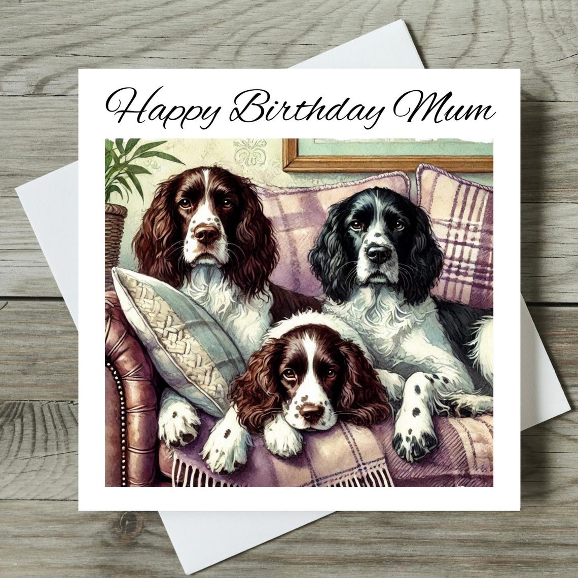 Springer Spaniel Birthday Card Personalised Dog, Greetings Card for Dog ...