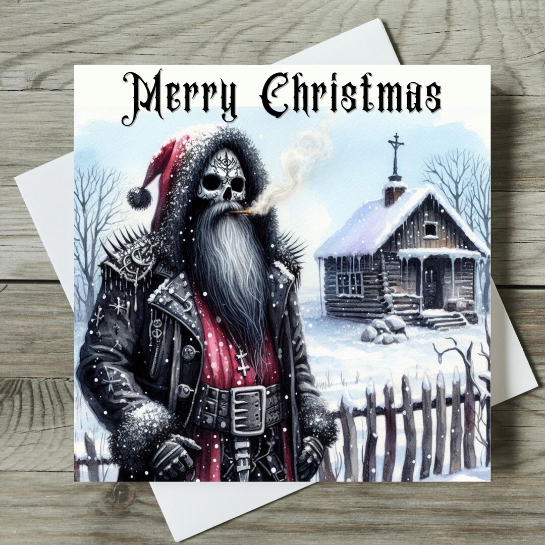 Gothic Christmas Card Goth Xmas - Etsy
