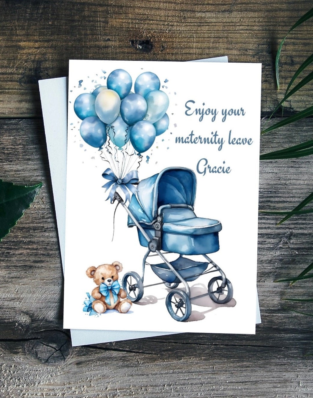 Maternity Leave Card Large A5 Option Personalised Mum to Be New Baby ...