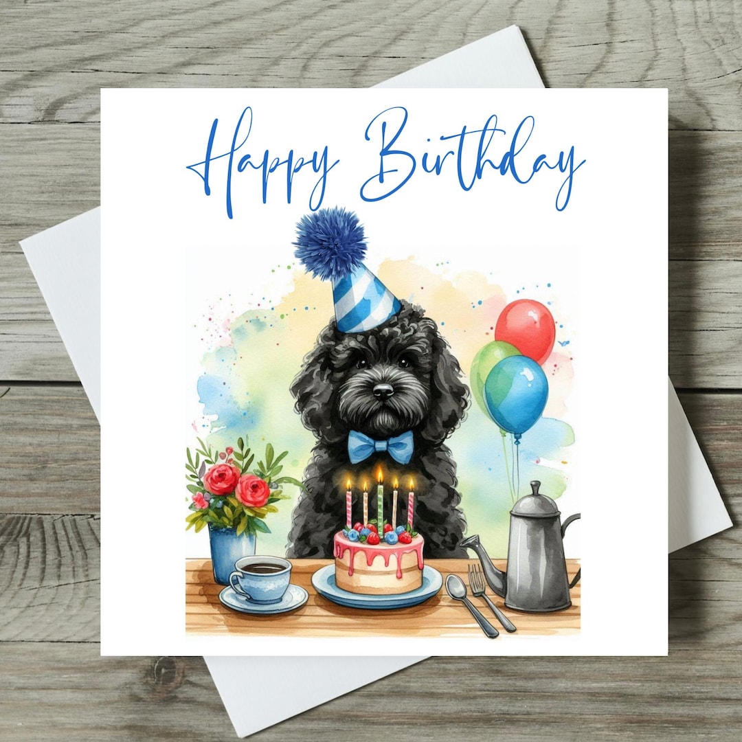 Cockapoo Birthday Card for Dog Mum / Dad - Etsy