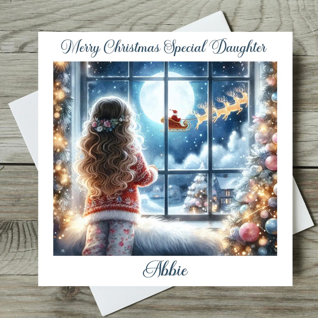 Personalised Christmas Card Daughter Goddaughter Granddaughter Sister ...
