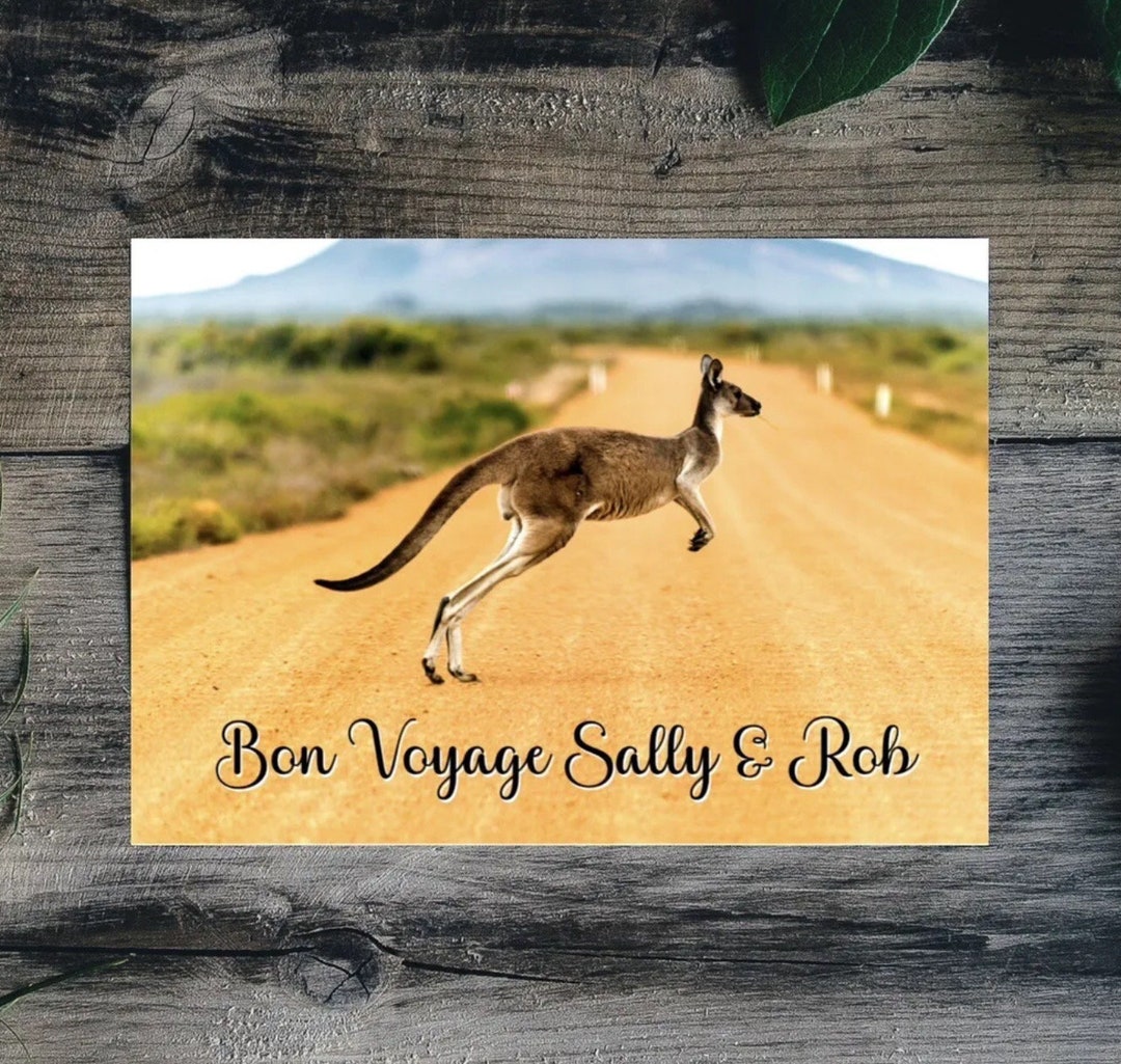 Personalised Moving to Australia Card, Bon Voyage, New Adventures ...