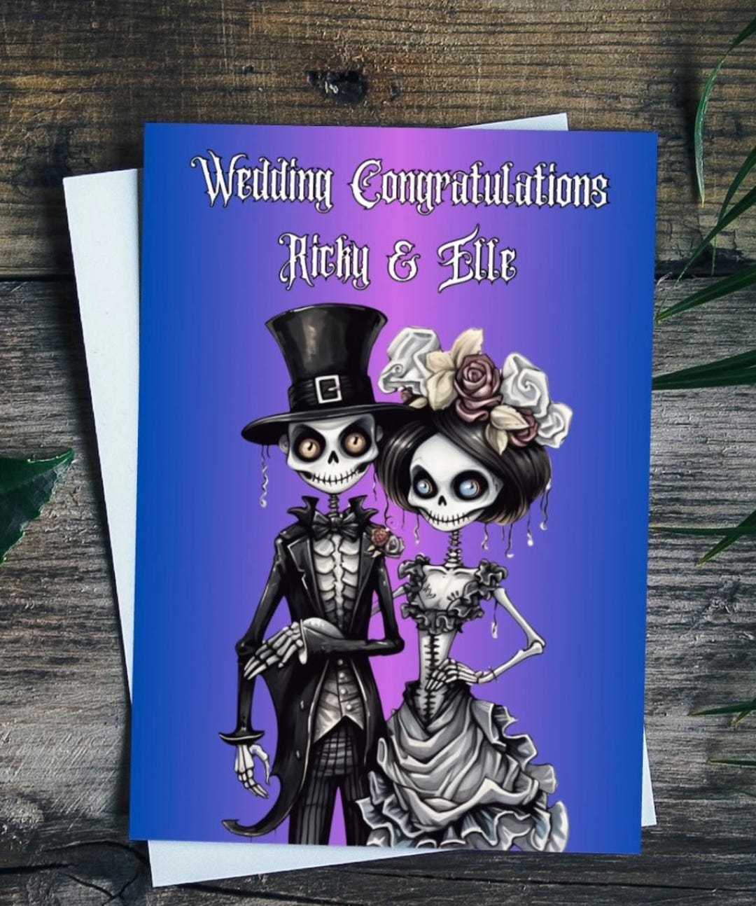 Gothic Wedding Card Goth Wedding Congratulations - Etsy