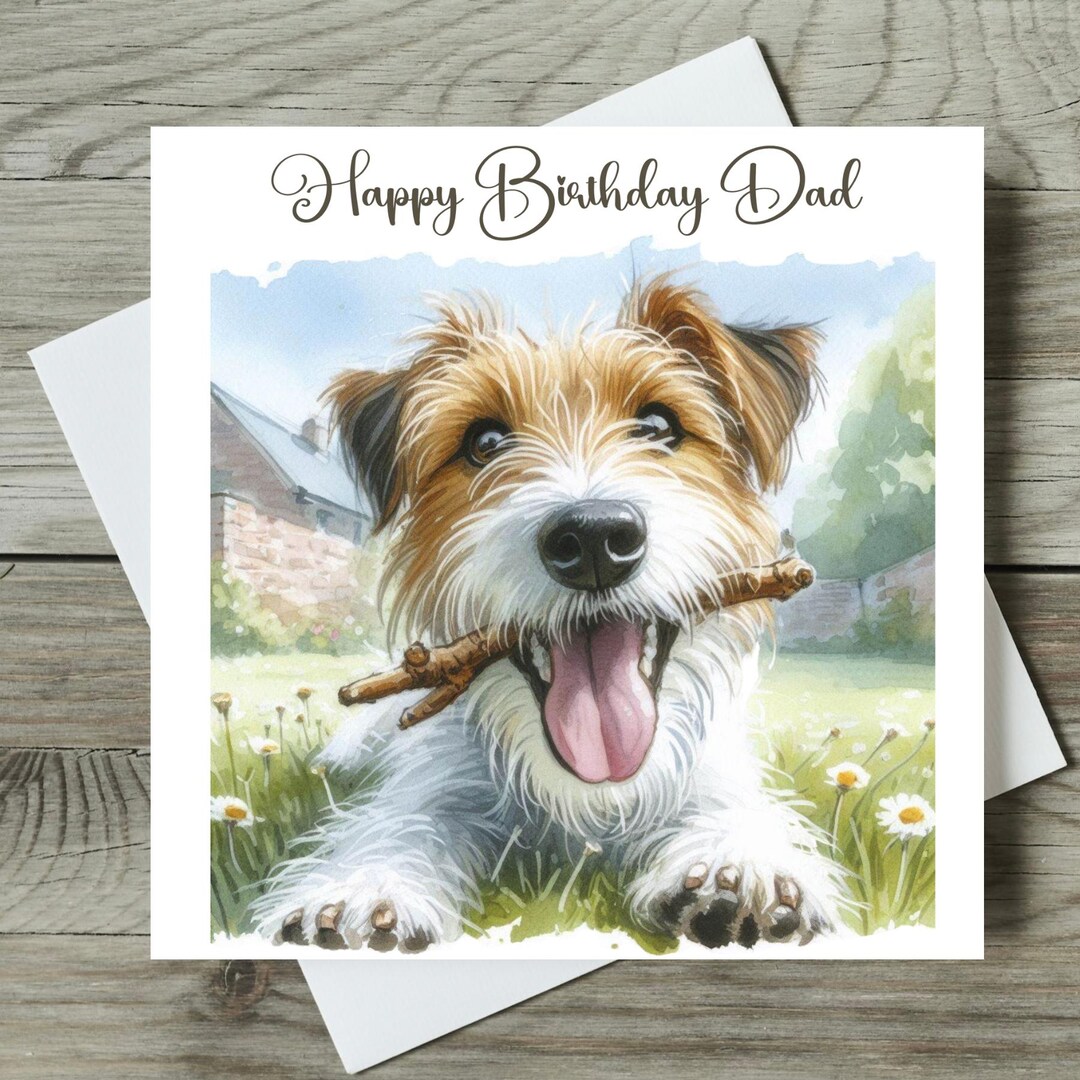Jack Russell Birthday Card Personalised Dog Card for Dog Mum / Dad ...
