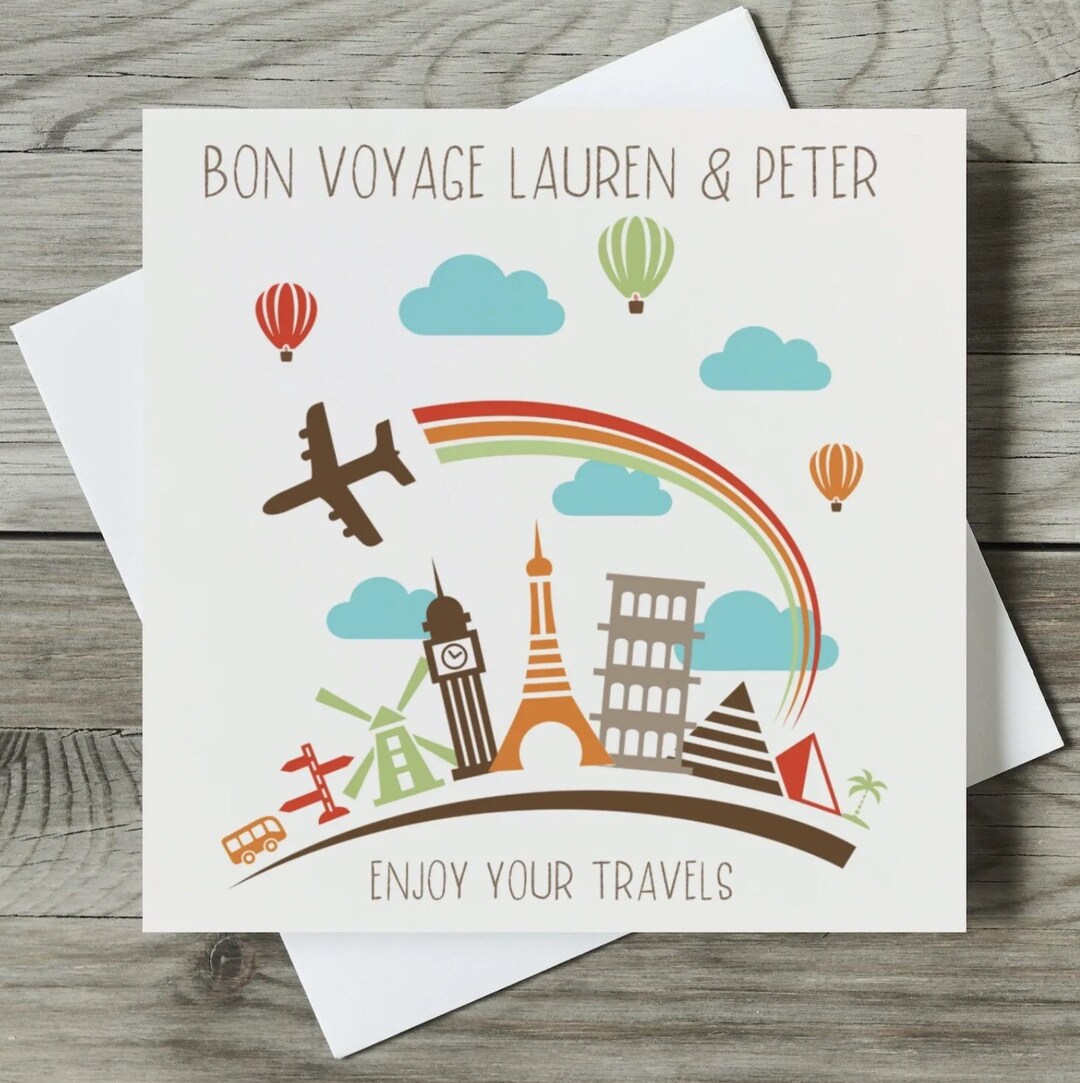Personalised Moving Abroad Card, Bon Voyage, New Adventures, Emigrating ...