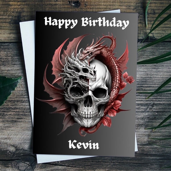 Skull 60th Birthday Card - Etsy