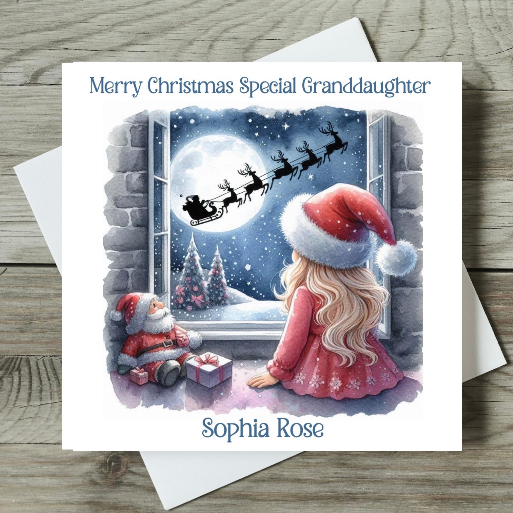 Personalised Christmas Card Daughter Goddaughter Granddaughter Sister ...