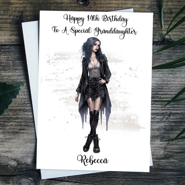 Daughter Goth Birthday Card - Etsy