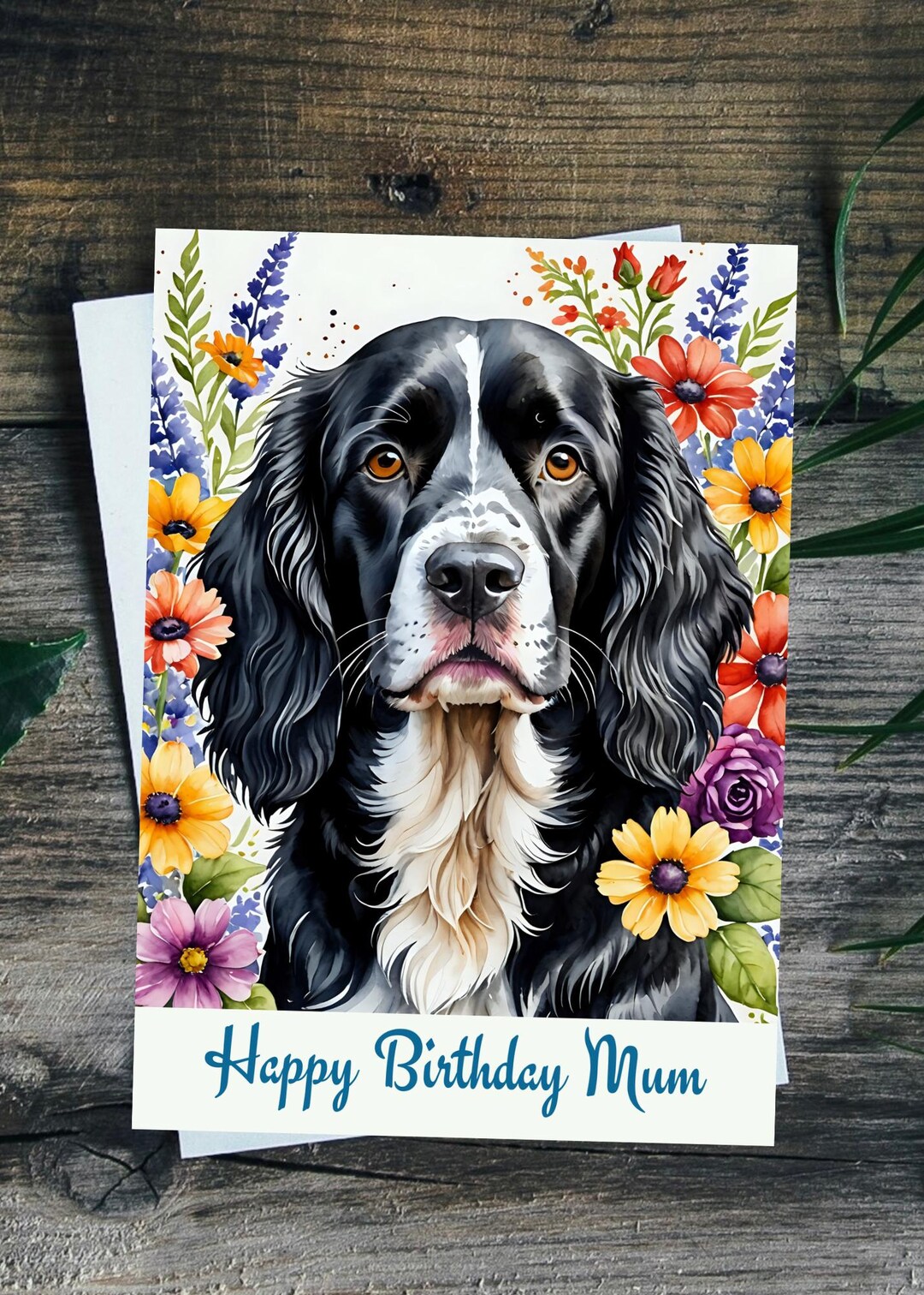 Springer Spaniel Birthday Card Personalised Dog, Greetings Card for Dog ...