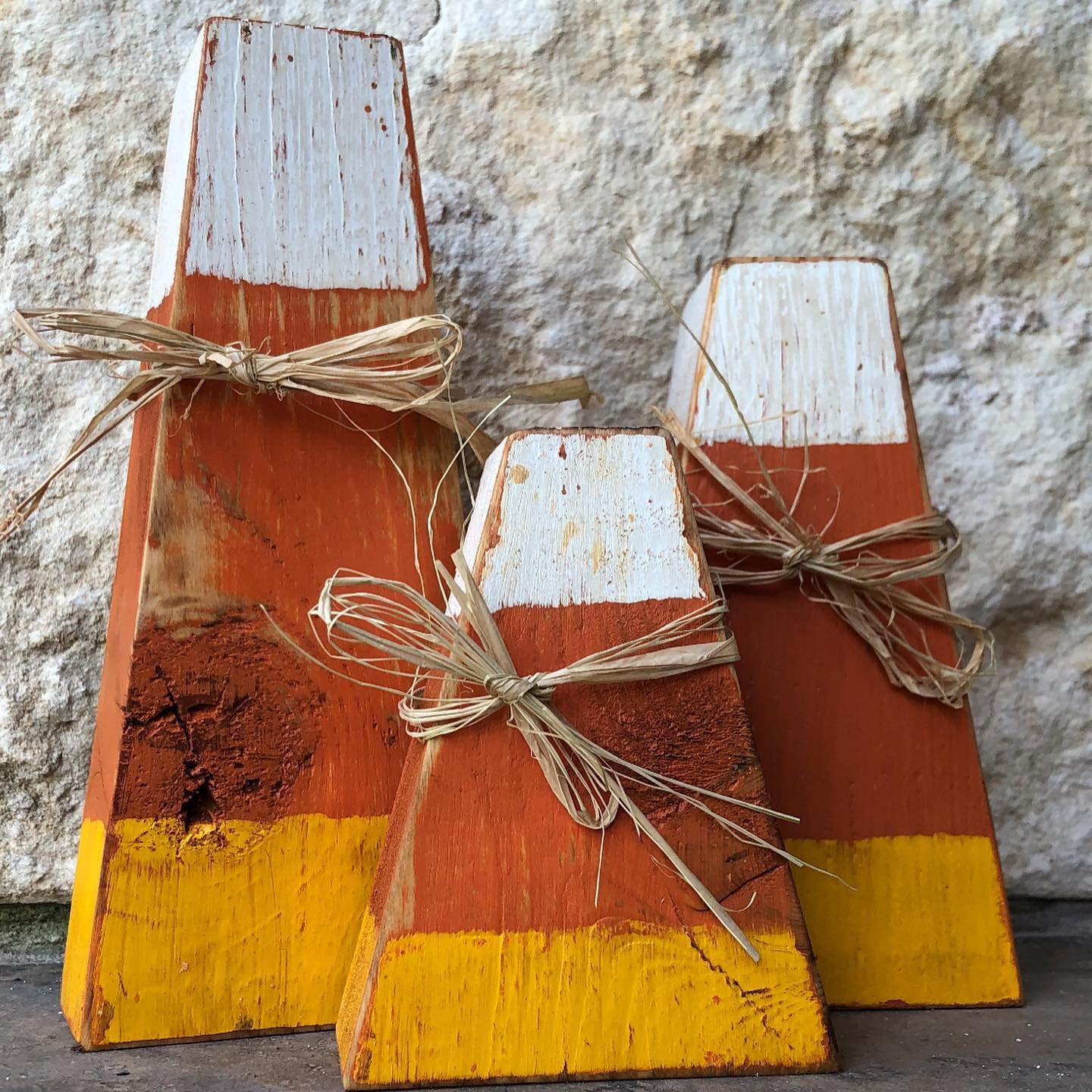 Wood Candy Corn set of 3 Candy Corn Decor - Etsy