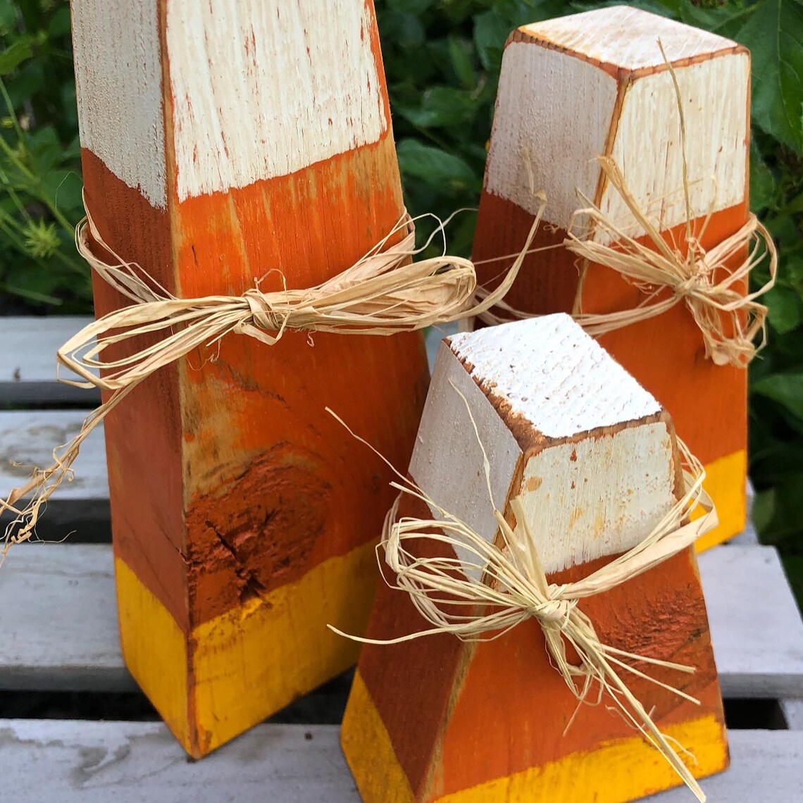 Wood Candy Corn set of 3 Candy Corn Decor Halloween Decor - Etsy