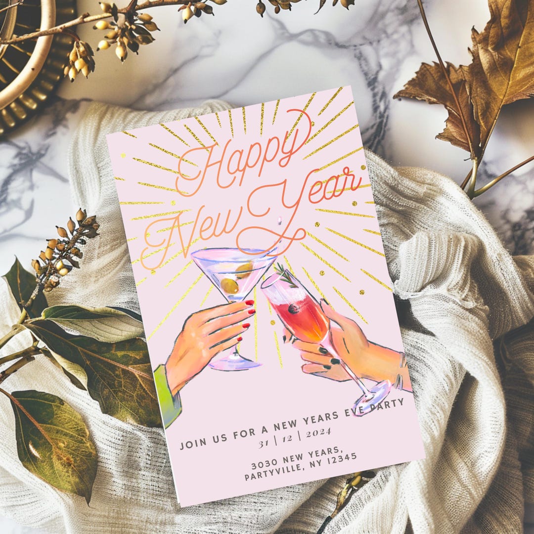 New Year's Eve Invitation 2026 | Editable NYE Party Invite | Digital ...