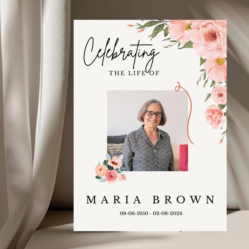 Editable Funeral Welcome Sign | Celebration of Life Decoration | Large ...