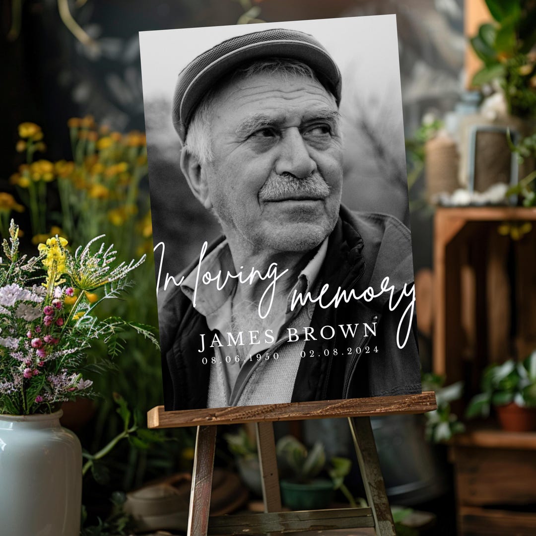 Editable Funeral Welcome Sign | Celebration of Life Poster | Memorial ...