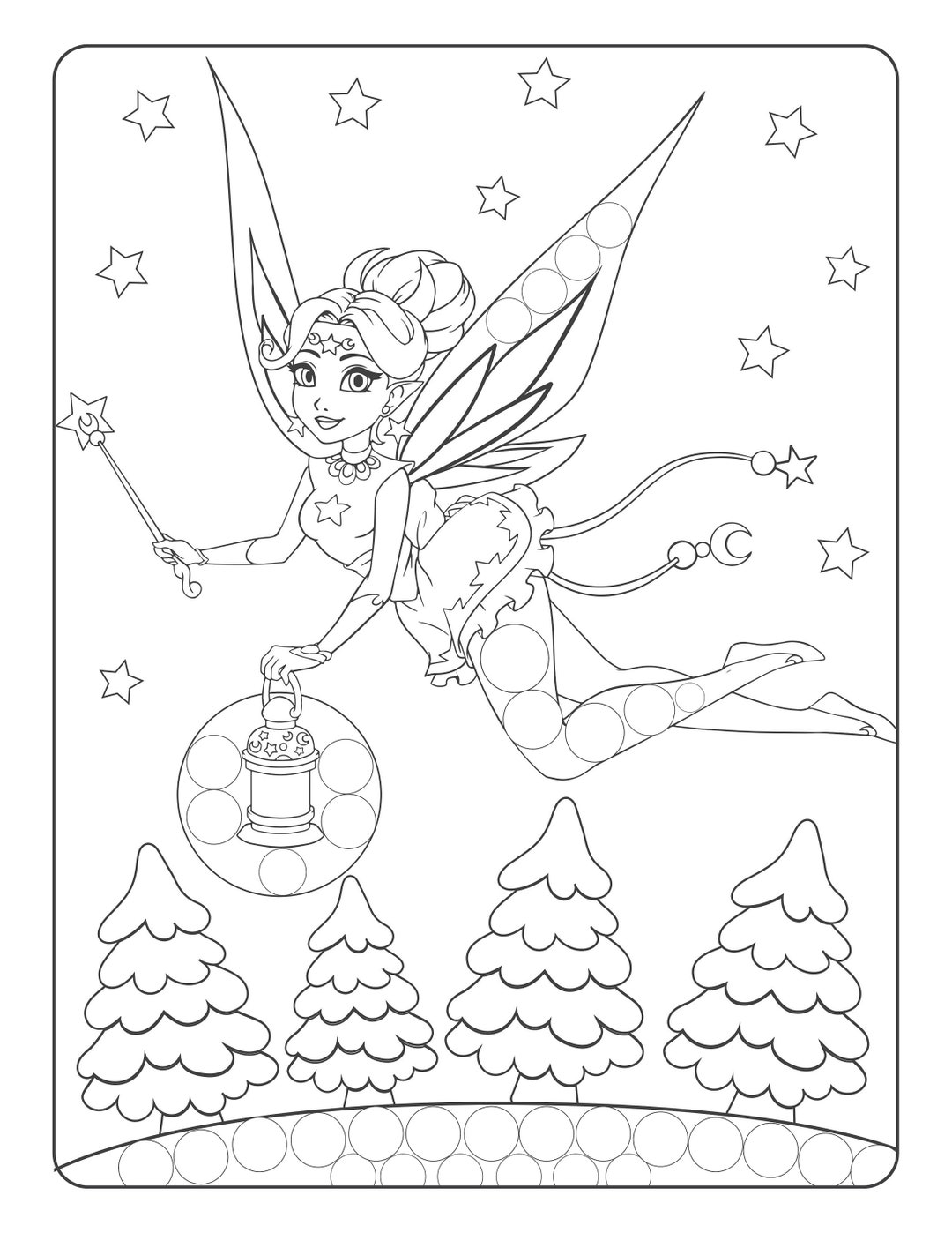 Fairy Dot Marker Coloring Pages- Instant Download - Etsy