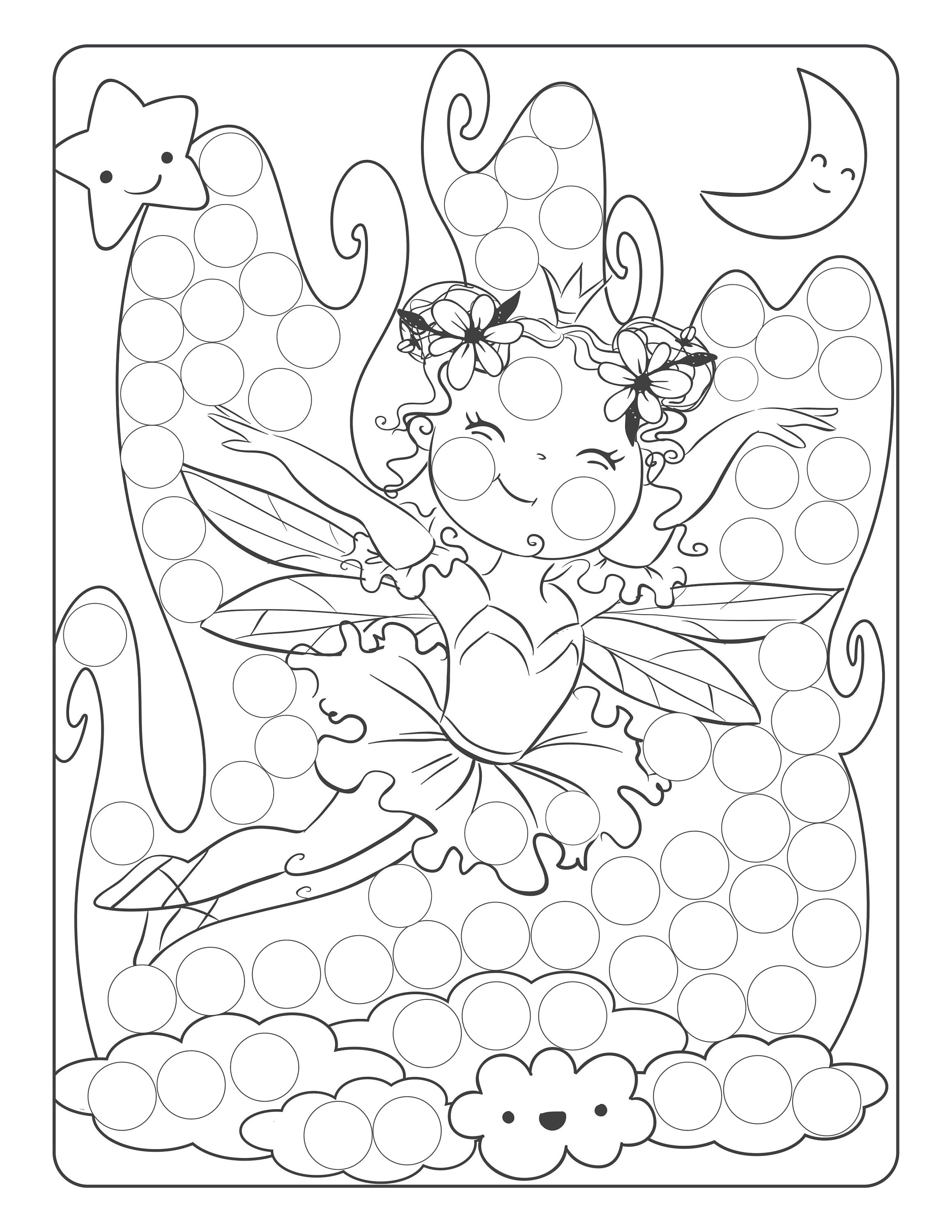 Fairy Dot Marker Coloring Pages Instant Download - Etsy Canada