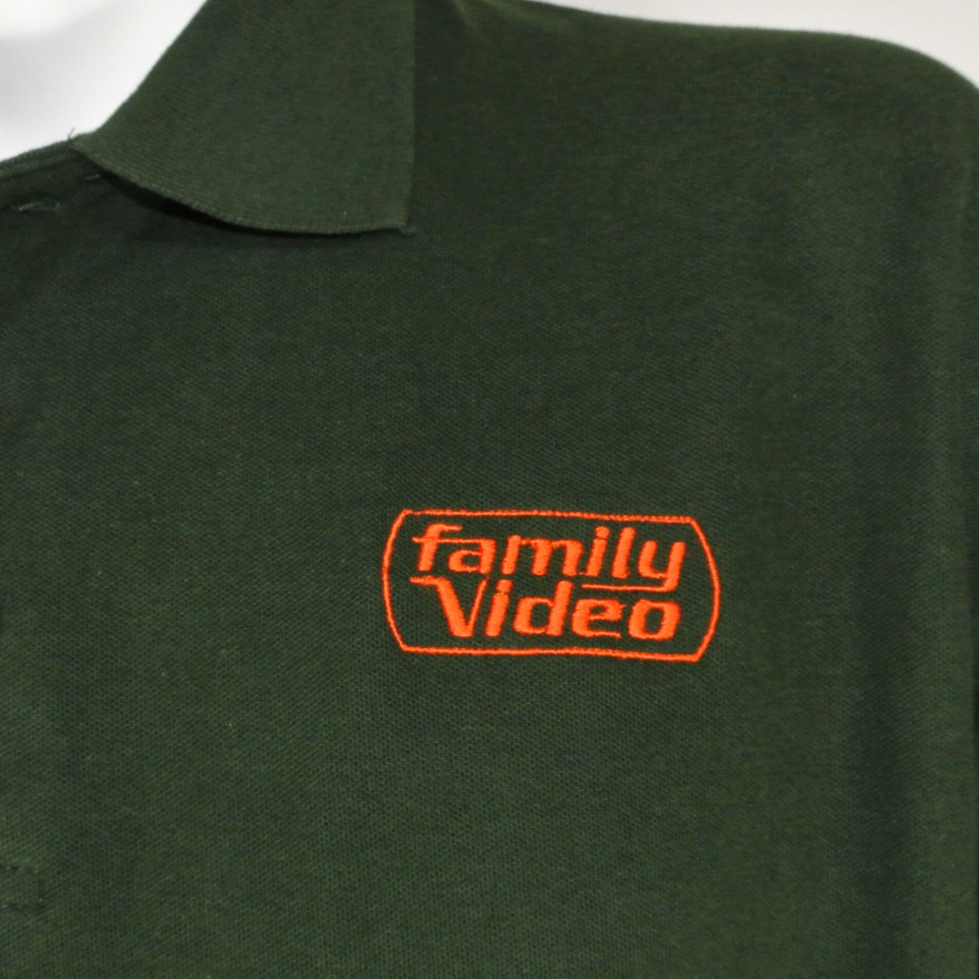 FAMILY VIDEO 1990s Vintage VHS Video Rental Store Employee Uniform Polo ...