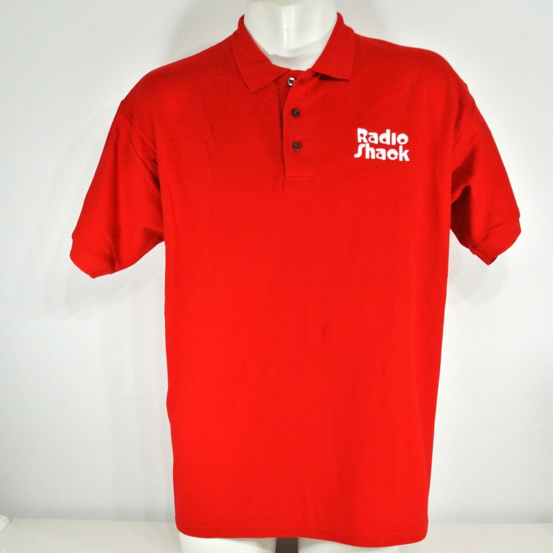 RADIO SHACK Vintage Electronics Store Employee Uniform Red Polo Shirt ...