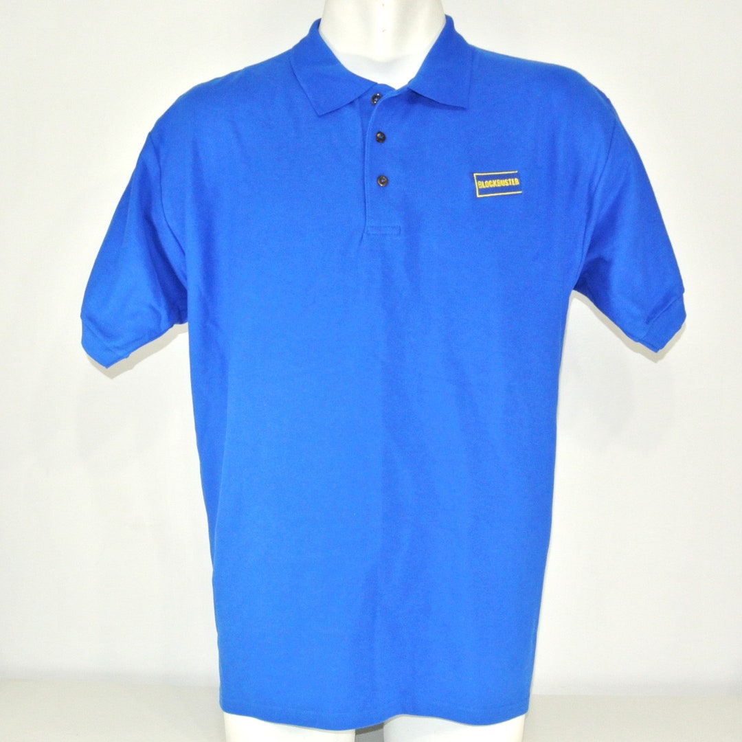 BLOCKBUSTER VIDEO Vintage Employee Uniform Polo Shirt Size L Large - Etsy