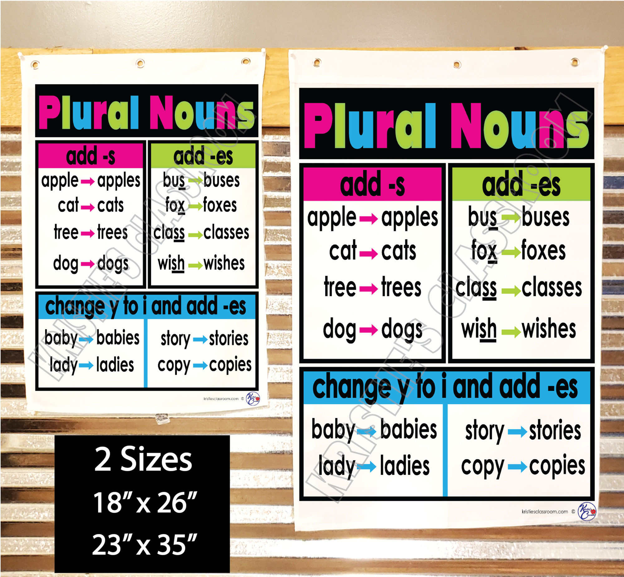 Plural Noun Anchor Chart