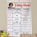 Editing Marks Anchor Chart: Durable Fabric Classroom Decor - Etsy