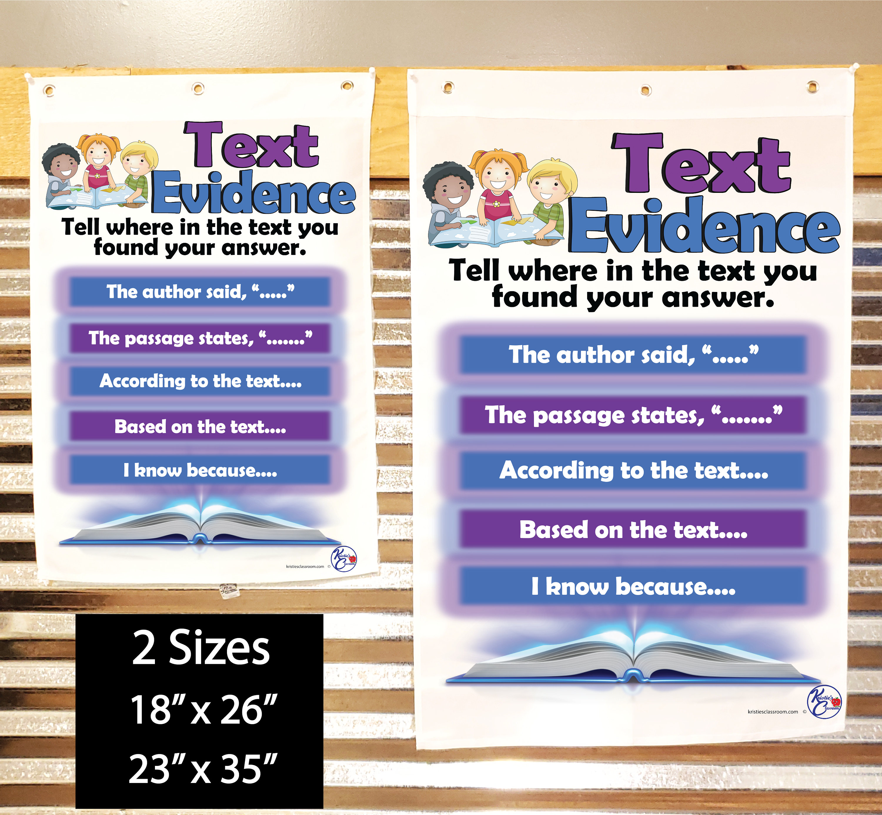 Text Evidence Anchor Chart Printed on FABRIC Anchor Charts Are Durable ...