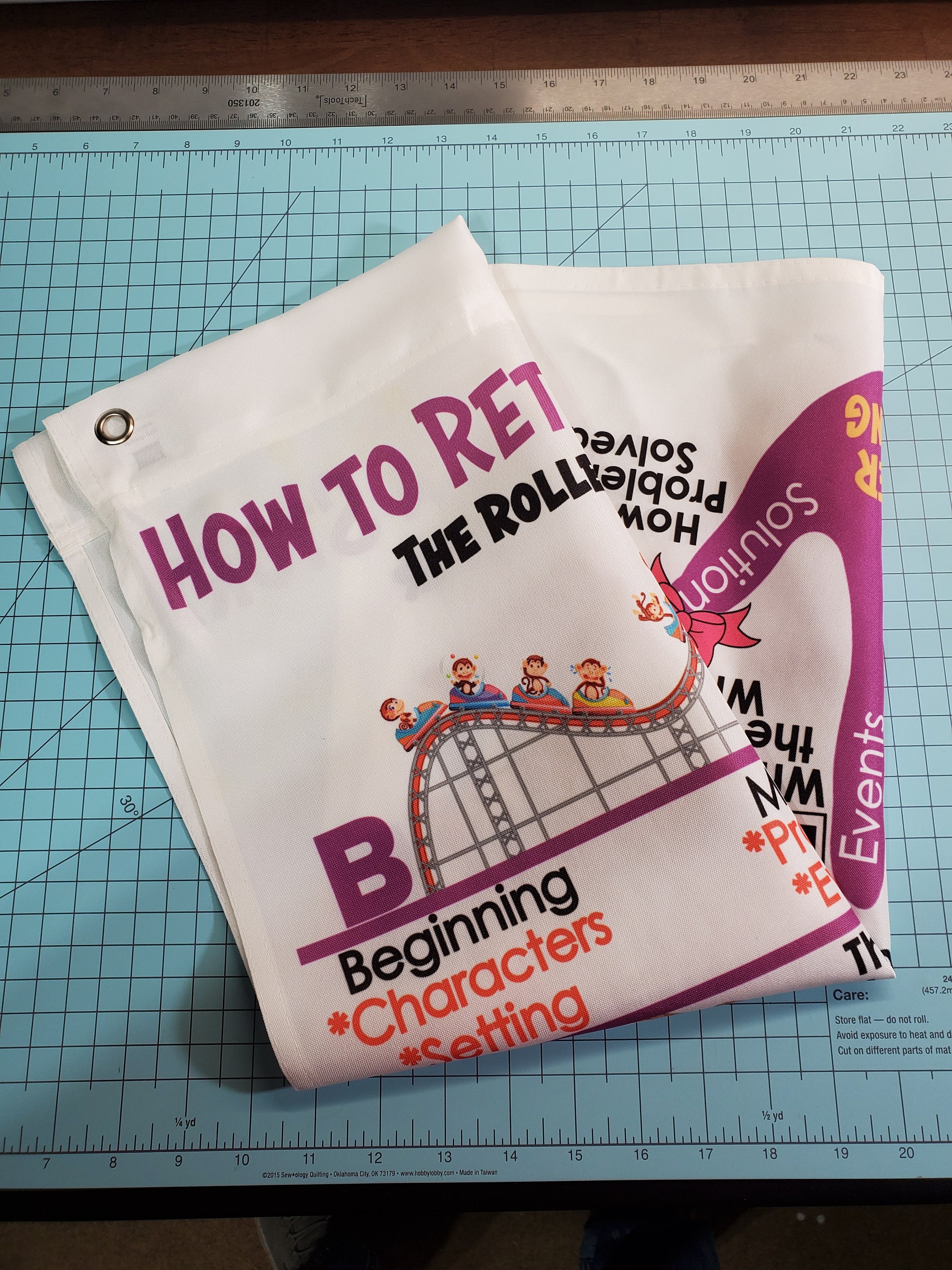 Adding & Subtracting Fractions Anchor Chart: Durable Fabric, Grommets ...