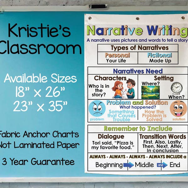 Narrative Writing Chart - Etsy
