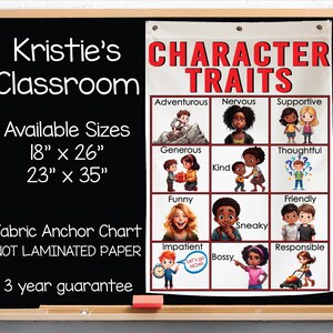 Character Traits Table Anchor Chart - Printed on FABRIC! Anchor Charts ...