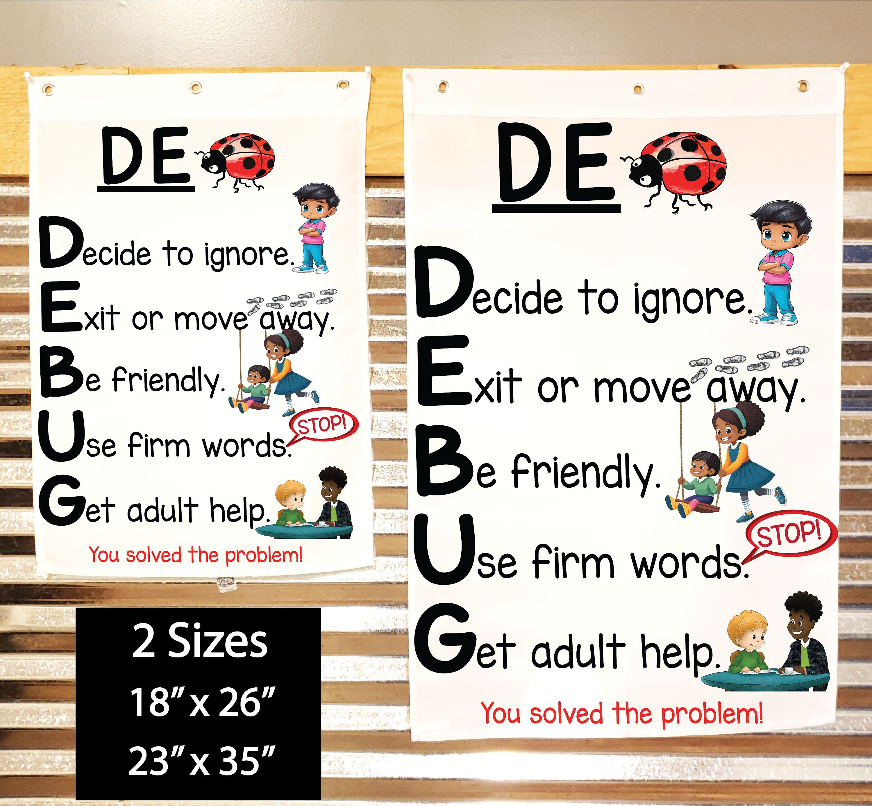 DE-BUG Anchor Chart Printed on FABRIC Anchor Charts Are Flag Material ...