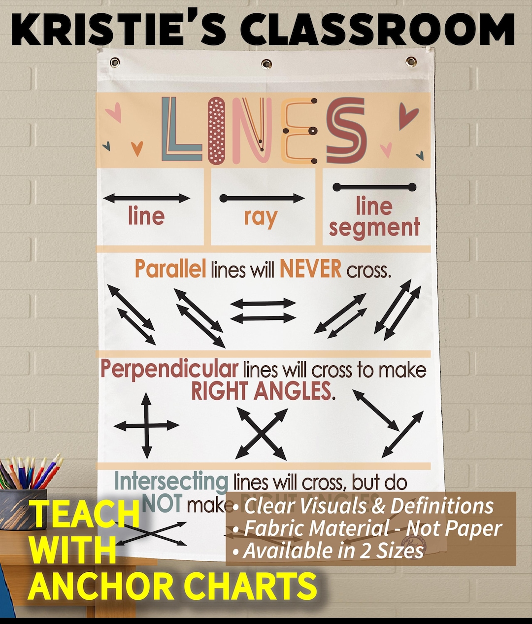 Lines -BOHO Colors (perpendicular-parallel-intersecting-line Segment ...