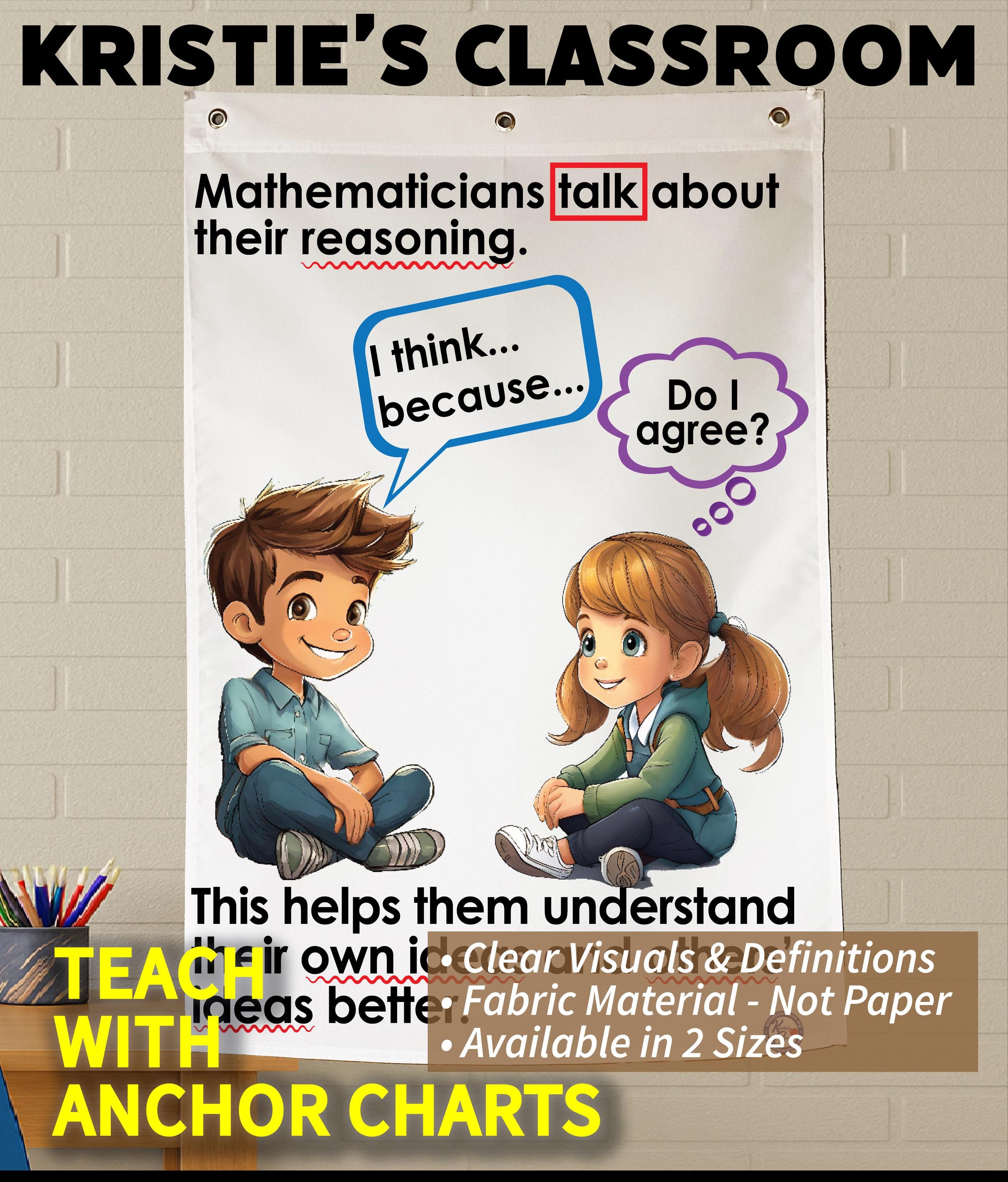 Mathematicians Reasoning Anchor Chart, Fabric Classroom Decor - Etsy