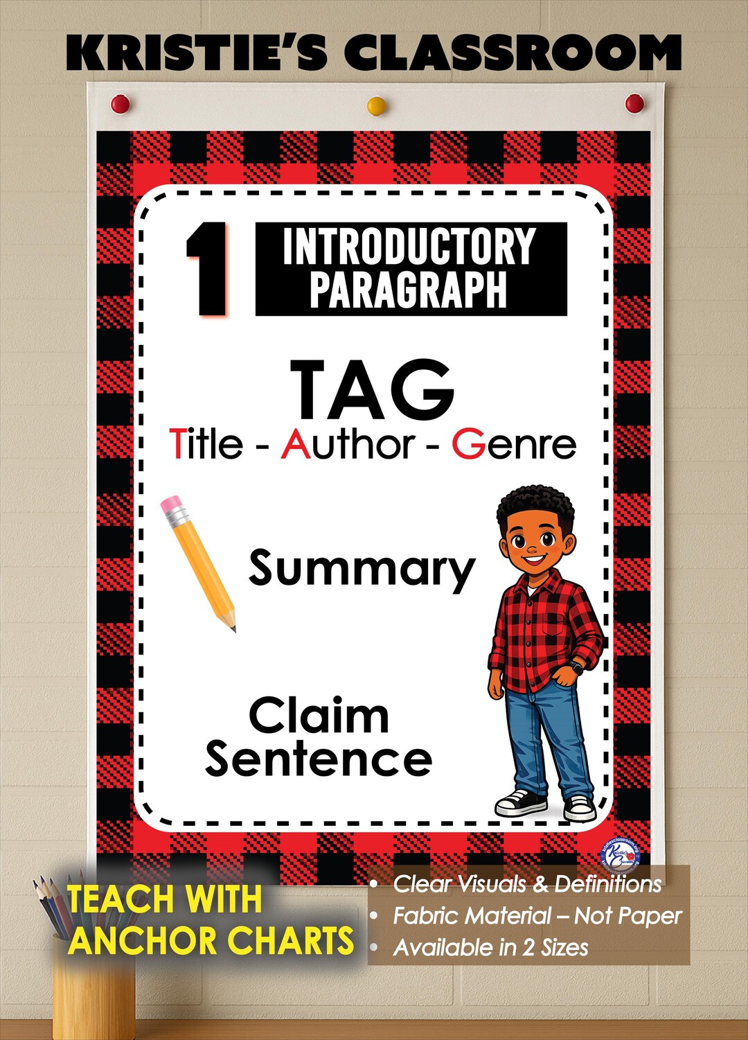 Introductory Paragraph - Writing Anchor Chart: 8 Steps, Fabric ...