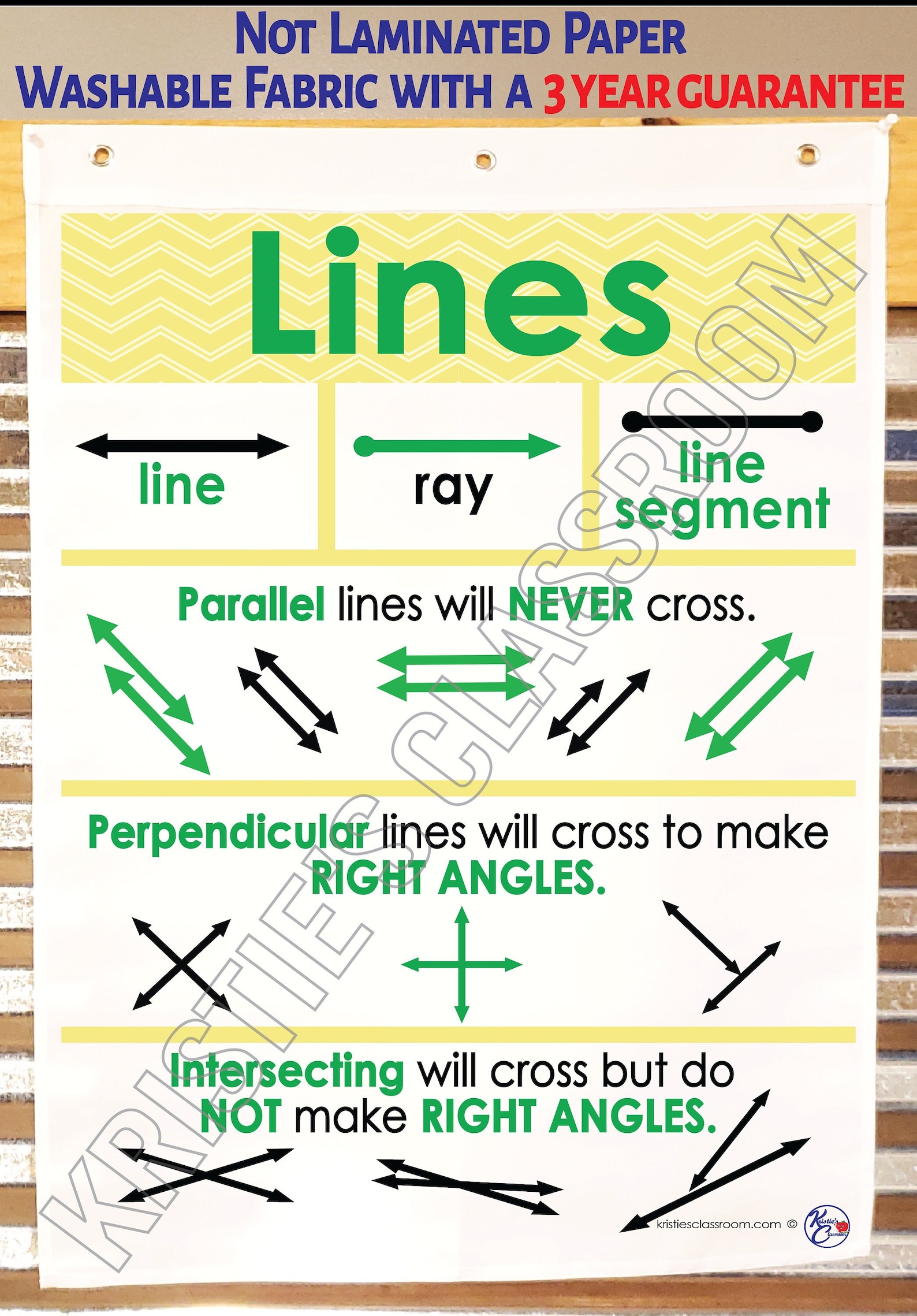 Lines perpendicular-parallel-intersecting-line Segment-ray Anchor Chart ...