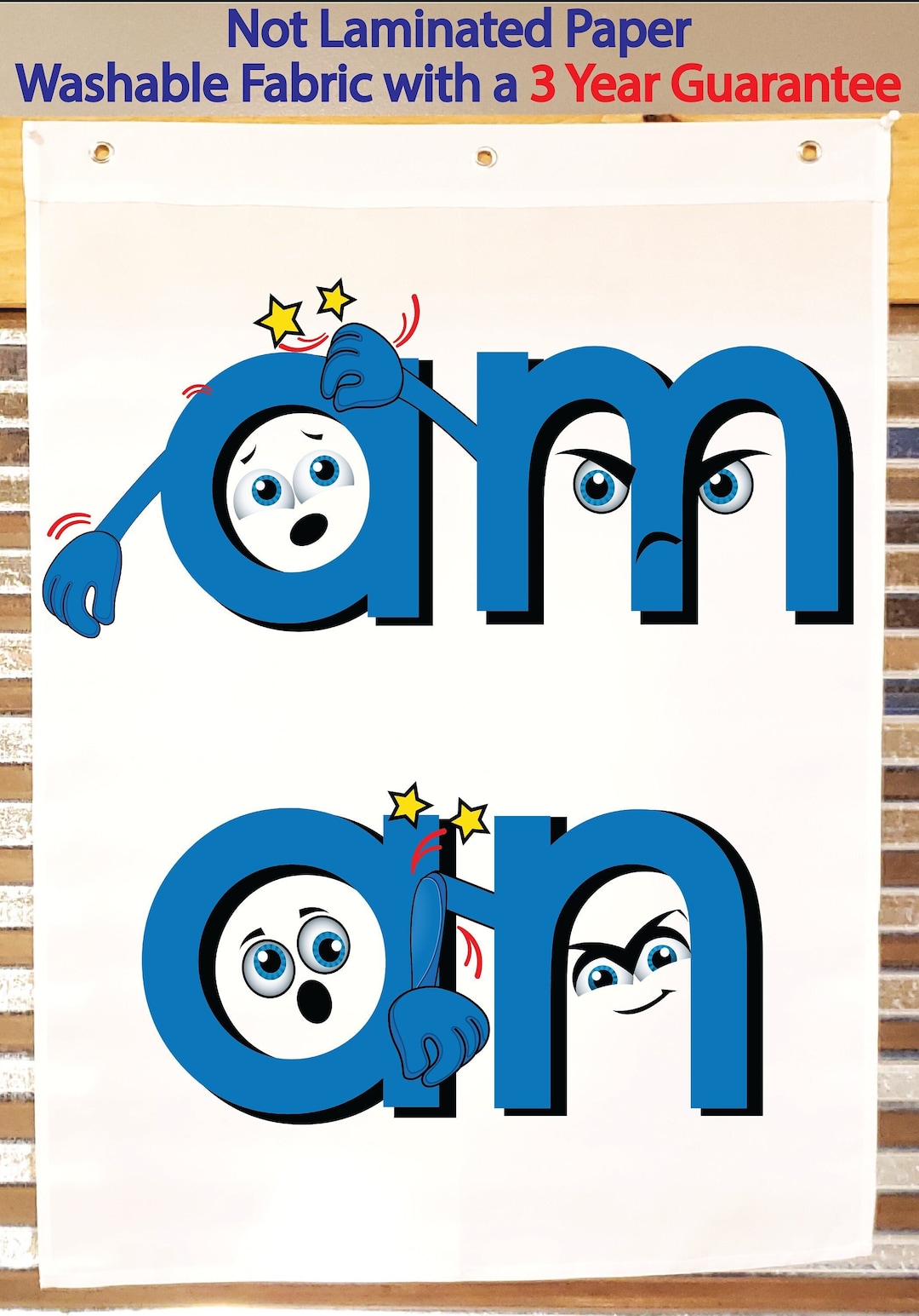 Am and an Rules Anchor Chart, Printed on FABRIC Durable Flag Material ...