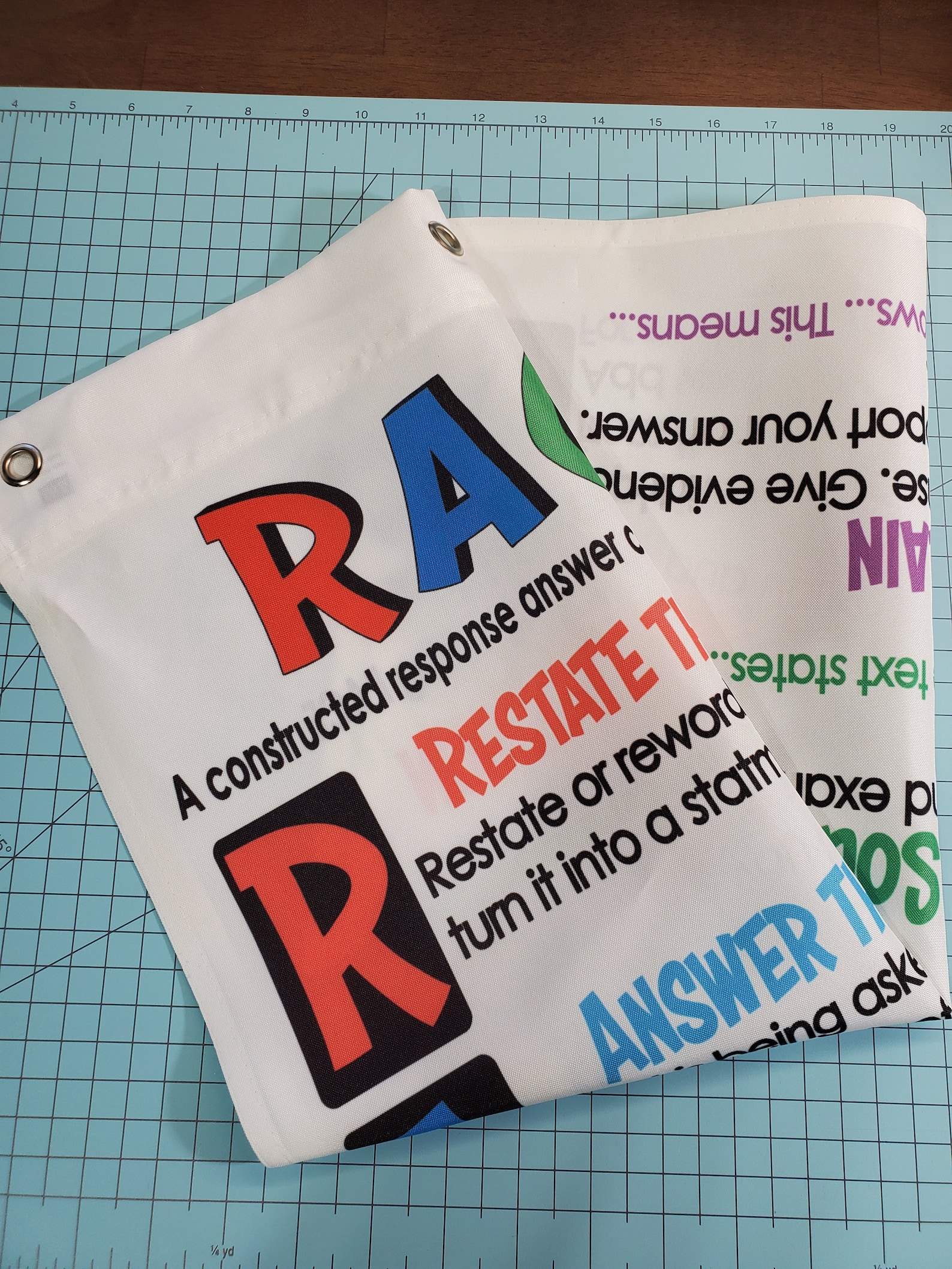 RACE Constructive Response Anchor Chart: Durable Fabric Classroom Decor ...