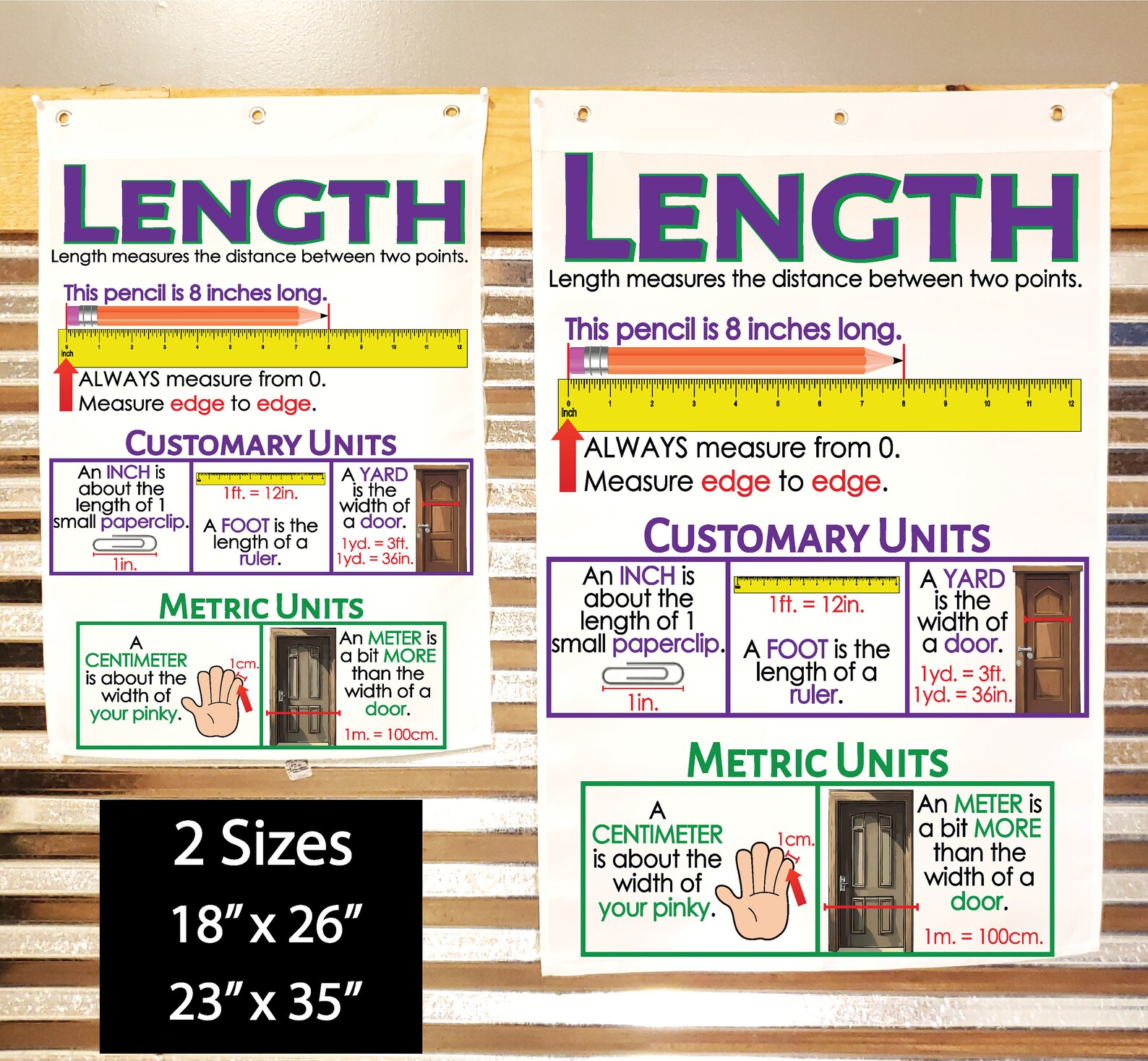 Length Anchor Chart Printed on FABRIC Anchor Charts Are Durable Flag ...